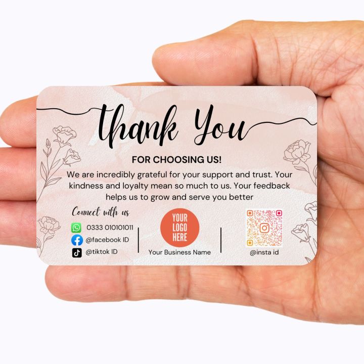 Small Business Card - Online Business Card - Customize Card - Thank You ...