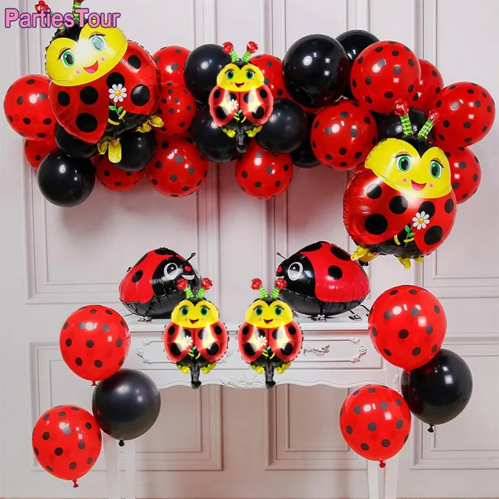 Ladybug Theme Party Decor Ballons Ladybug Foil Balloons Walking Ladybug ...