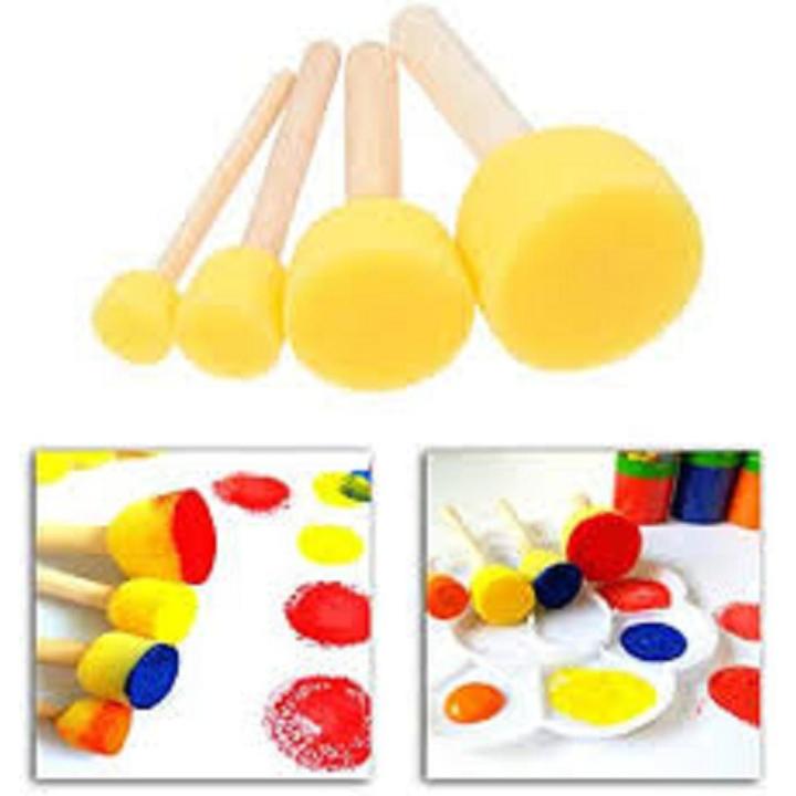 Round Sponges Brush Set of 5- Painting Tools - For DIY Arts, Crafts ...