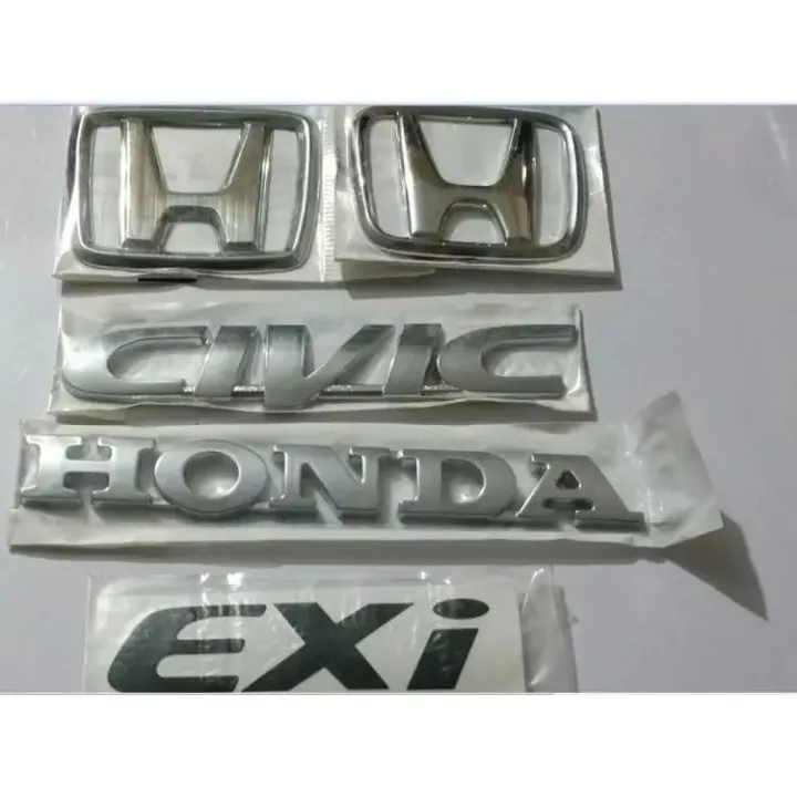 Honda Civic Exi monograms with Logo Set Of 5pc For 1984 to 1995 models ...