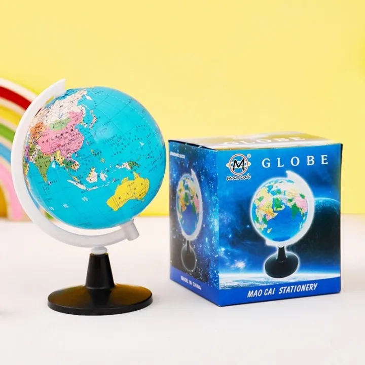 World Globe Rotating Map Earth with Stand Kids Geography Educational ...