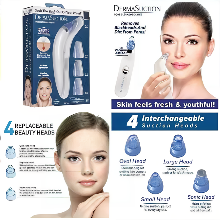 5 in 1 Electric Blackhead Acne Oil Remover Vacuum Suction Face Pore ...