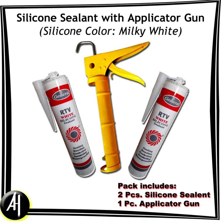 Silicone Sealant with Applicator (Silicone Color - Milky White) | Daraz.pk
