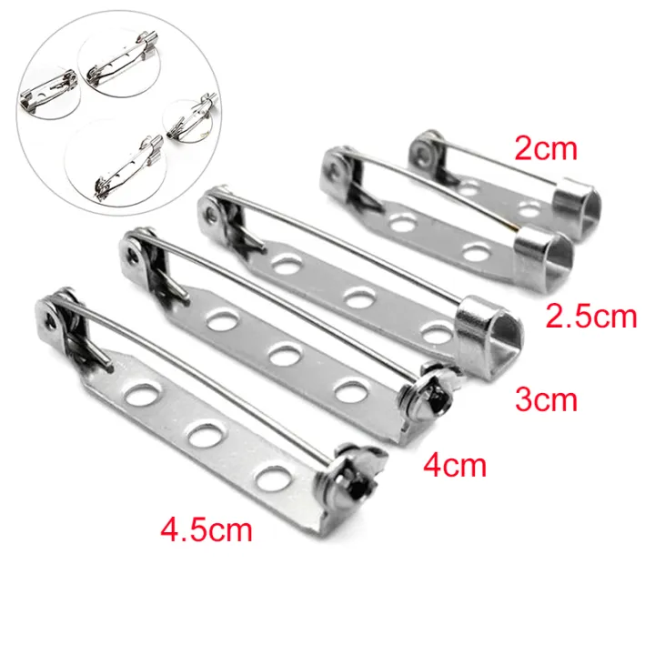 10pcs Safety Brooch Catch Bar Locking Pins Back Base Jewelry Findings ...
