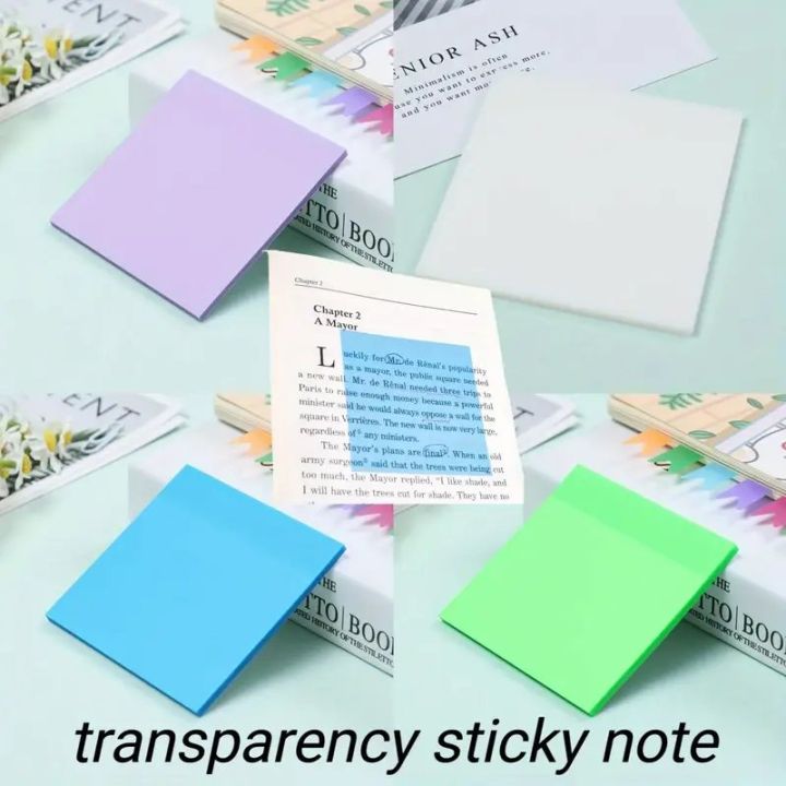 Pastel Color Transparent Sticky Notes | Daraz.pk