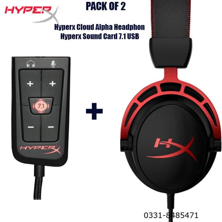 ( Pack of 2 ) HyperX Cloud Alpha Gaming Headset, Dual Chamber Drivers ...