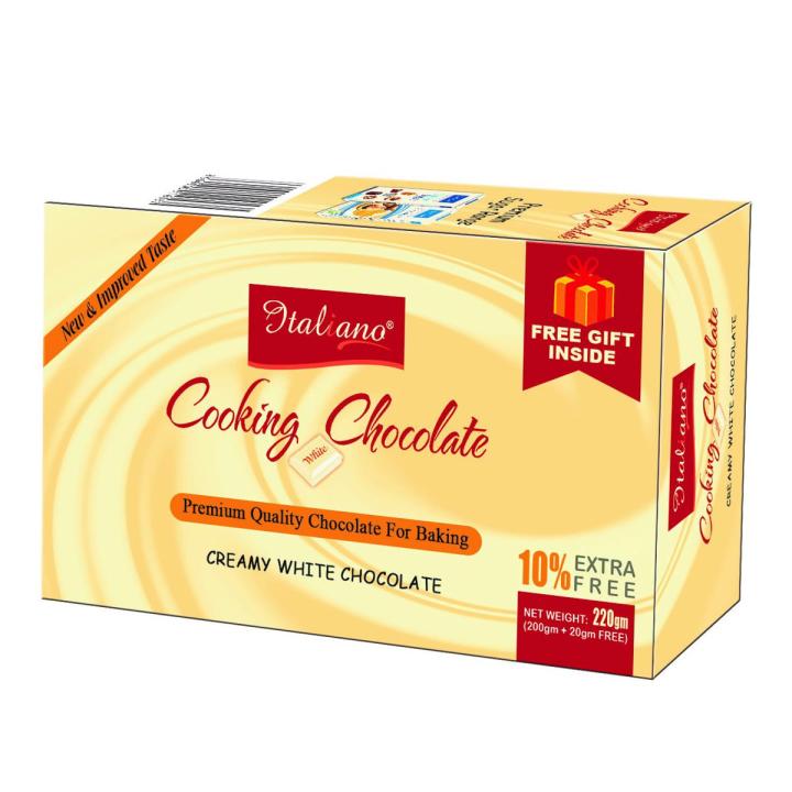 Italiano Cooking Chocolate White 200gm | Daraz.pk