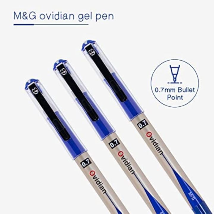 M&G Ovidian Gel Pen Set for Students | 0.7mm Pen |Smooth Writing Gel ...