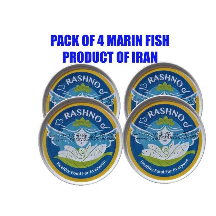 Pack of 4 Canned Fish | Marlin Fish | 180gm x 4 Pcs | Product of Iran ...