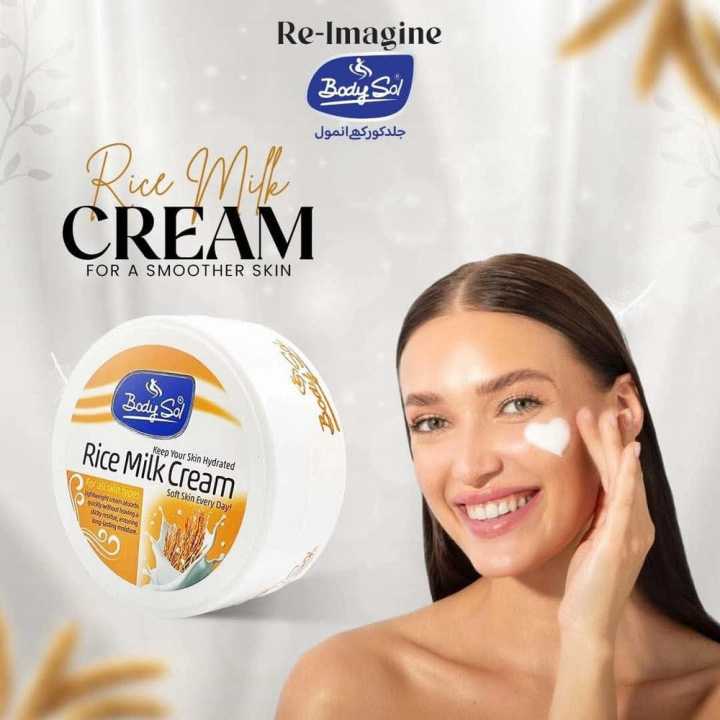 Body Sol Rice Milk Cream 135gm – Deep Moisturizing & Nourishing Skin ...