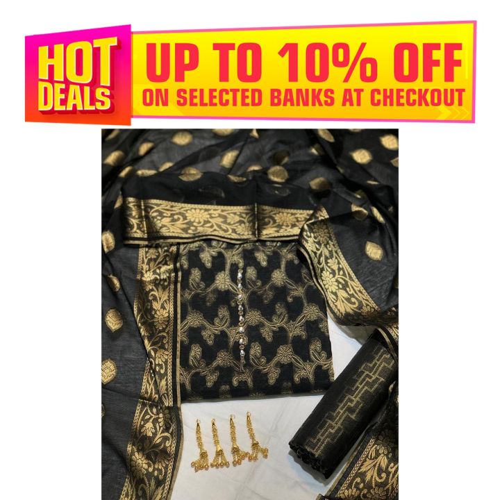TS Collection Ladies Elegant Pearls Kurti and Pajama Suit | Daraz.pk