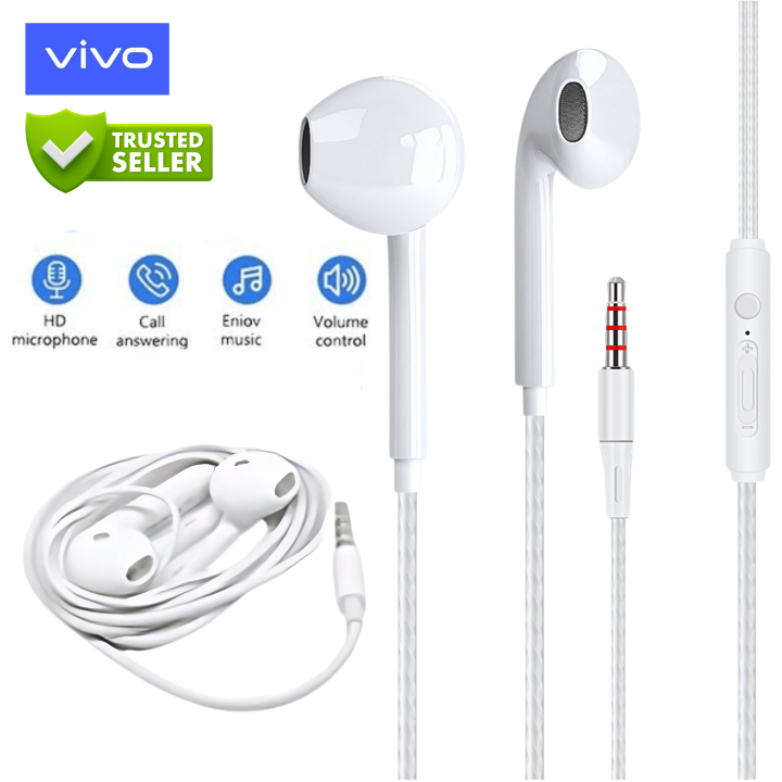 Vivo Original Handsfree with Mic – HD Sound, Volume Control, Tangle ...