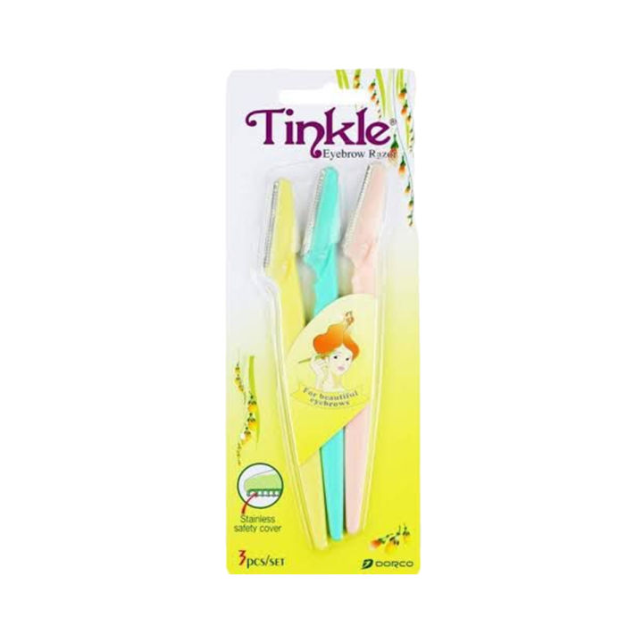 Pack of 3 Tinkle Eyebrow Razor, Facial Hair Remover Eyebrow Trimmer ...