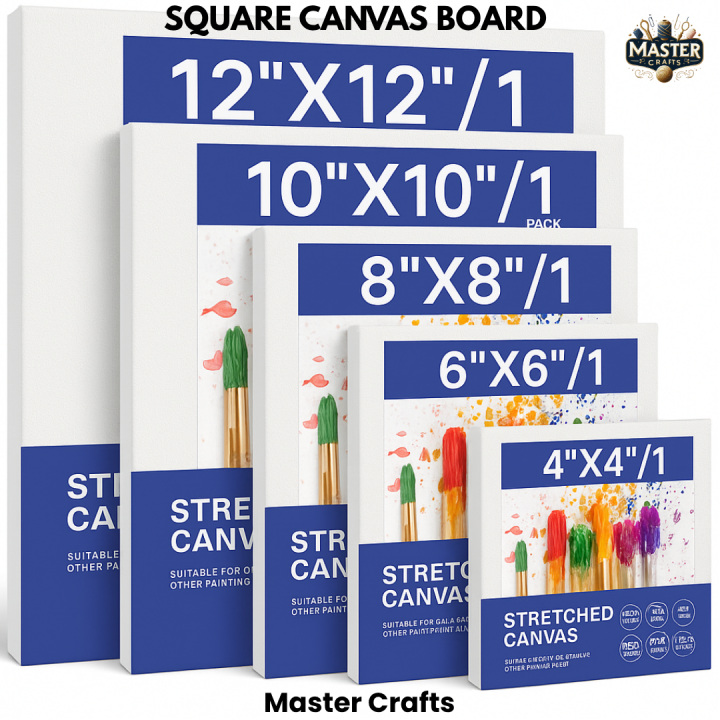 Master Crafts | Mini Square Canvases 4x4, 6x6, 8x8, 10x10, 12x12 For ...