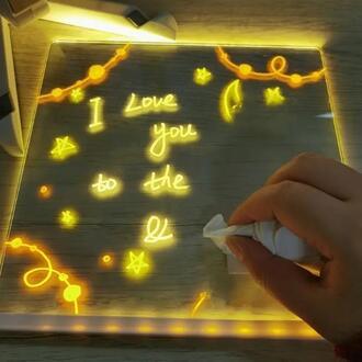 LED Colorful Writing Tablet – DIY Neon Message Board Night Light with ...