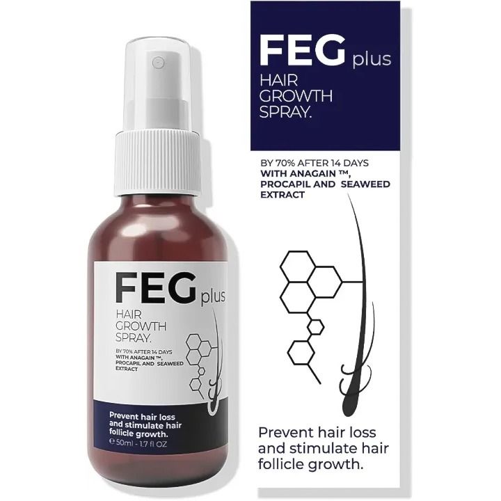 FEG PLUS Hair Growth SERUM and SPRAY 50ml For Men and Women, Hair ...