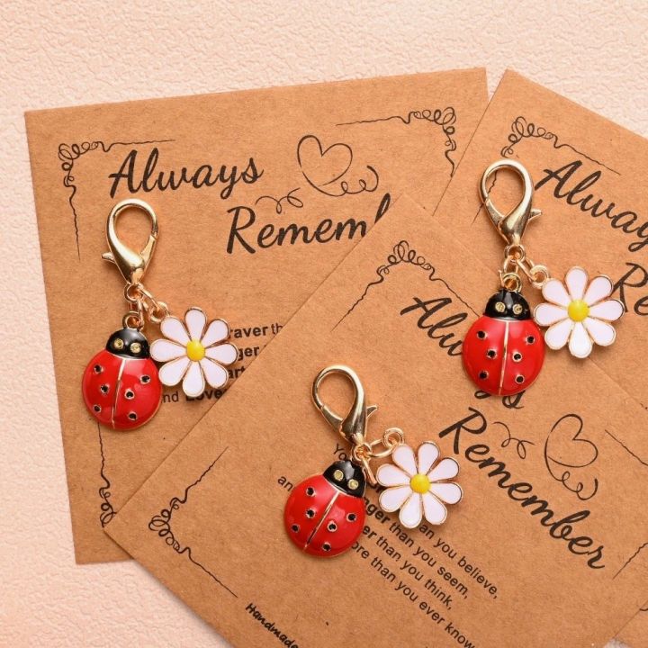 2pcs New Alloy Blessing Card Keychain Creative Engraved Thank You Key ...