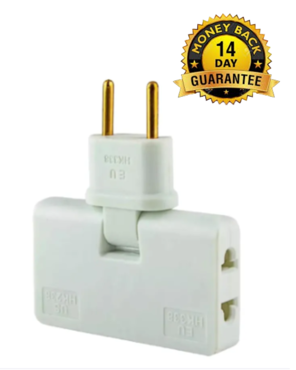 3 In 1 Universal Rotating Wall Socket and | 2 Pin Shoe Male Plug Switch ...