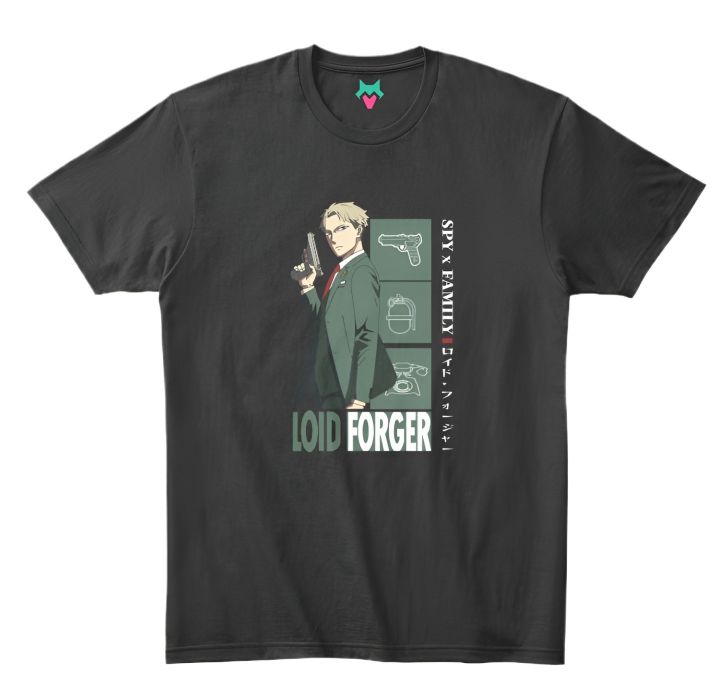 Tee Mammal - Loid Forger Spy X Family Unisex Black Anime T - Shirt ...