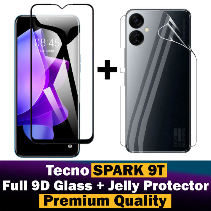 Tecno Spark 9T Glass Protector 5D-10D-11D-21D-9D Glass Full Coverage + Back Protector ...