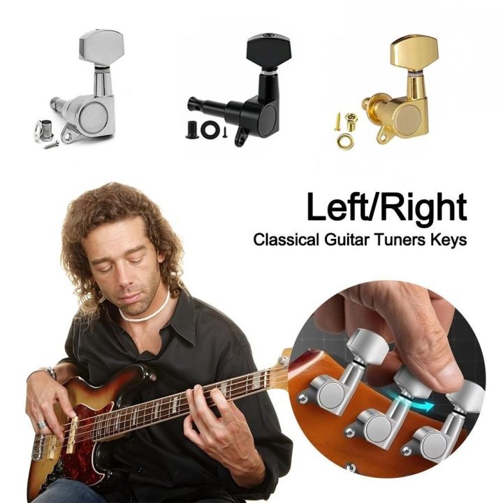 Tuners Keys Metal Guitar String Tuning Pegs Totally Closed Machine Head ...