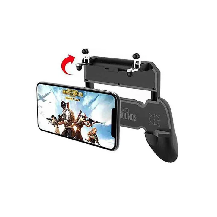High Quality W11 PUBG Mobile Game Controller – Phone Holder + Fire ...