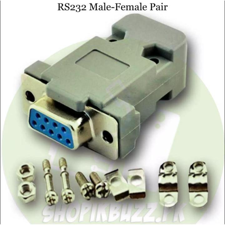 Pack of RS232 Serial Port Connectors Pair DB9 Female Male with Socket ...