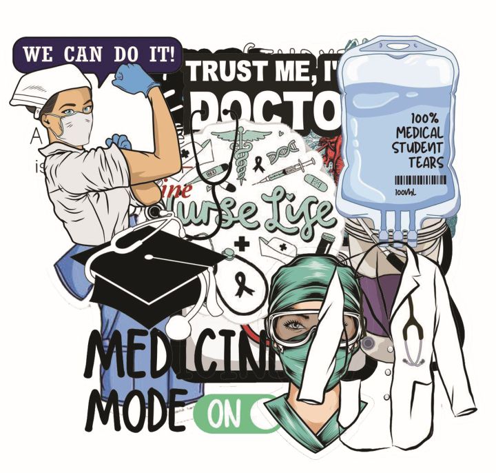 Multiple Medical Stickers For Best Cool Aesthetic Doctor Vibes ...
