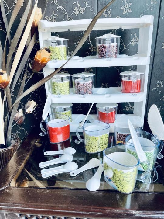 Mighty 12 in 1 Crown Spice Rack with Spons (Set Easy to wall) | Daraz.pk