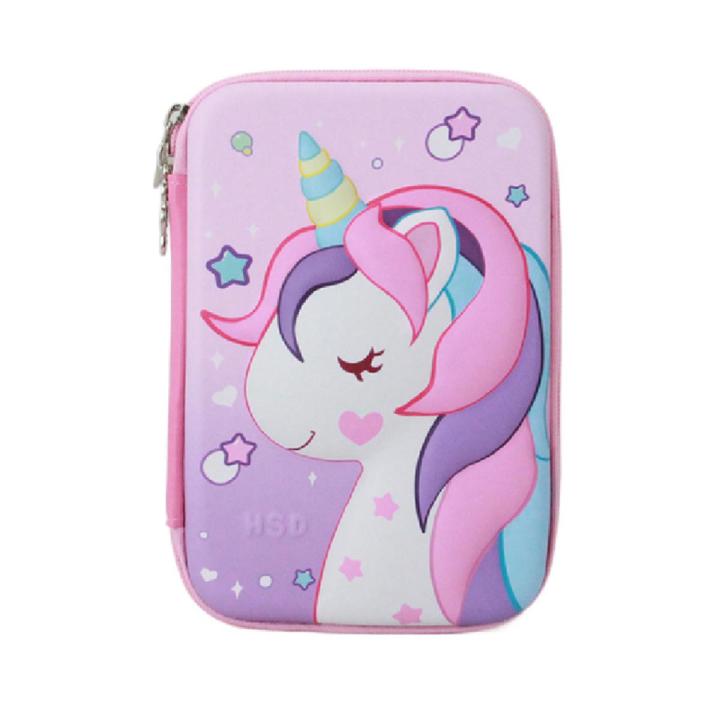 Primary school student pencil bag girl 3D three-dimensional cartoon ...