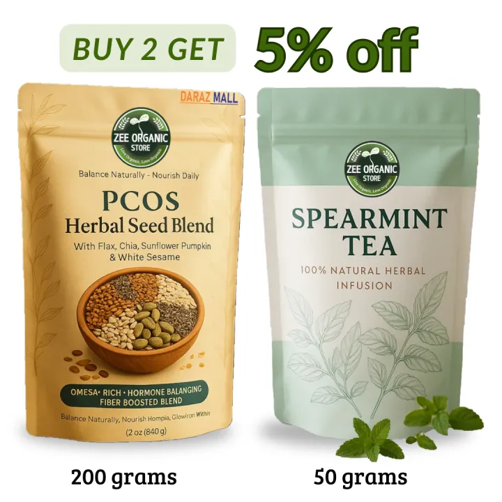 Seed Cycle for PCOS Kit 200g with PCOS Spearmint Tea 50g | Premium ...