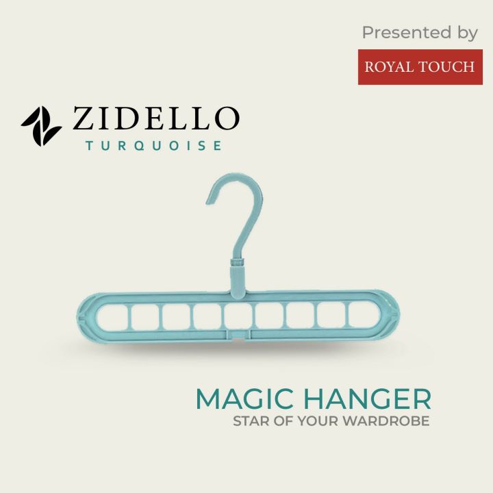 Magic Hanger - 9 Hole Hanger - Smart Cloth Organizing [Turquoise ...