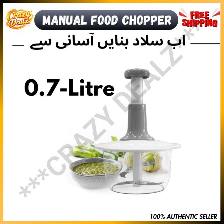 Manual Food Chopper 700ML Speedy Chopper Hand Operated Vegetable Cutter ...