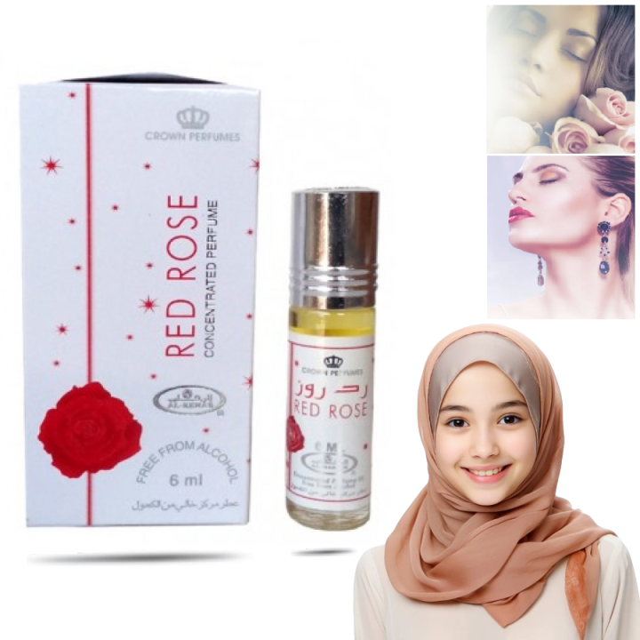 RED ROSE Attar Concentrated Perfume Fragrance Attar Al Rehab Attar ...