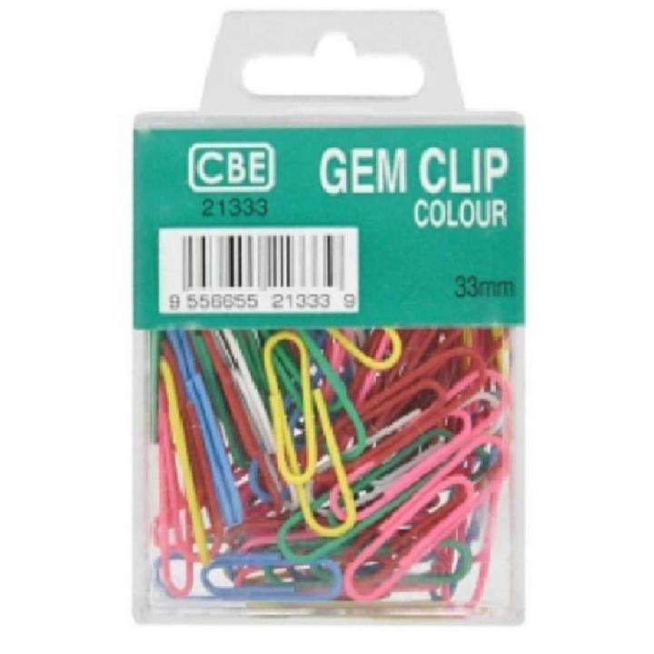 33mm x 80pcs Colored Plastic Gem Clip for Paper | Daraz.pk