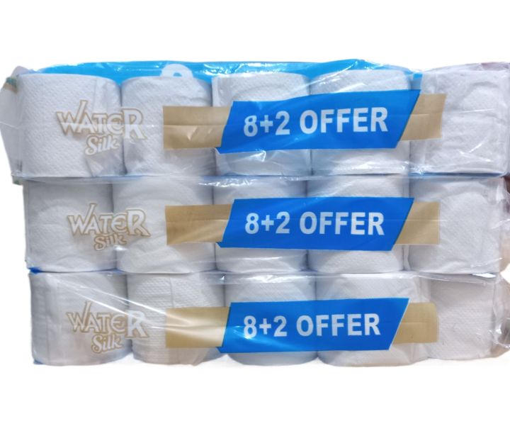 40 Toilet Rolls Water Silk 18 Meter Tissue Rolls | Daraz.pk