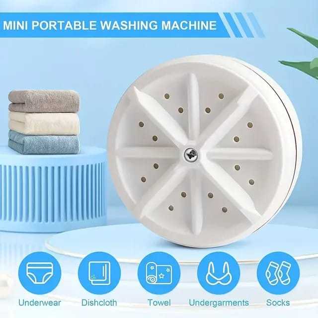 Mini clothes lazy washing machine ultrasonic turbine washing machine ...
