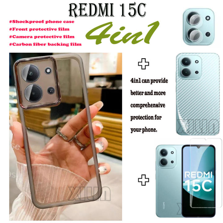 4in1 For Redmi 15C (171mm)Color Mirror Transparent TPU Phone Case ...