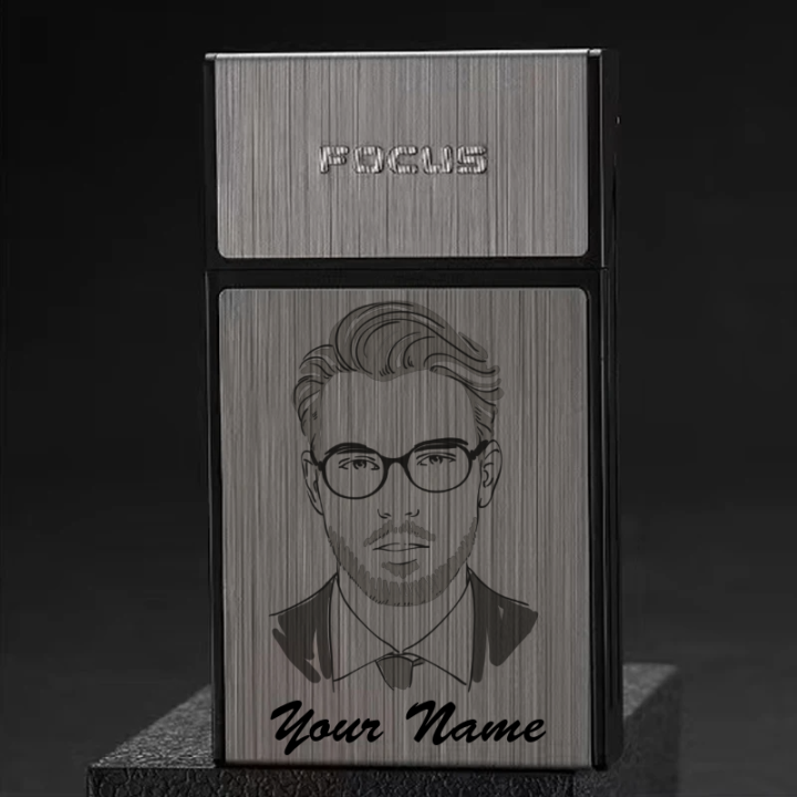 Customised FOCUS Cigarette Case ABS Plastic 20pcs Cigarette Capacity ...