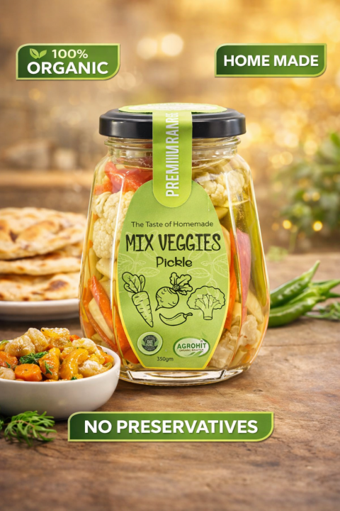 Homemade Mixed Vegetable Pickle (Achar/Achaar) in Vinegar – Organic Mix ...