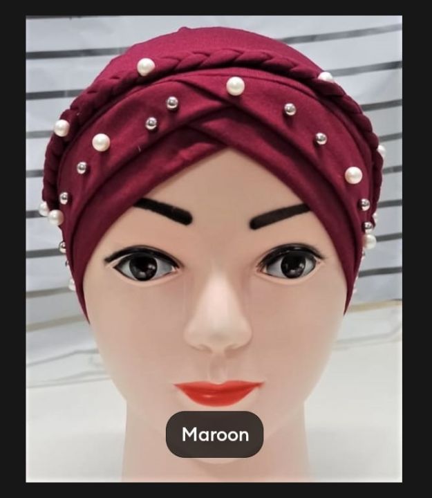 Muslim Hijab Cap- Turban Stretch Inner Hijab Full Head Cap for Women ...