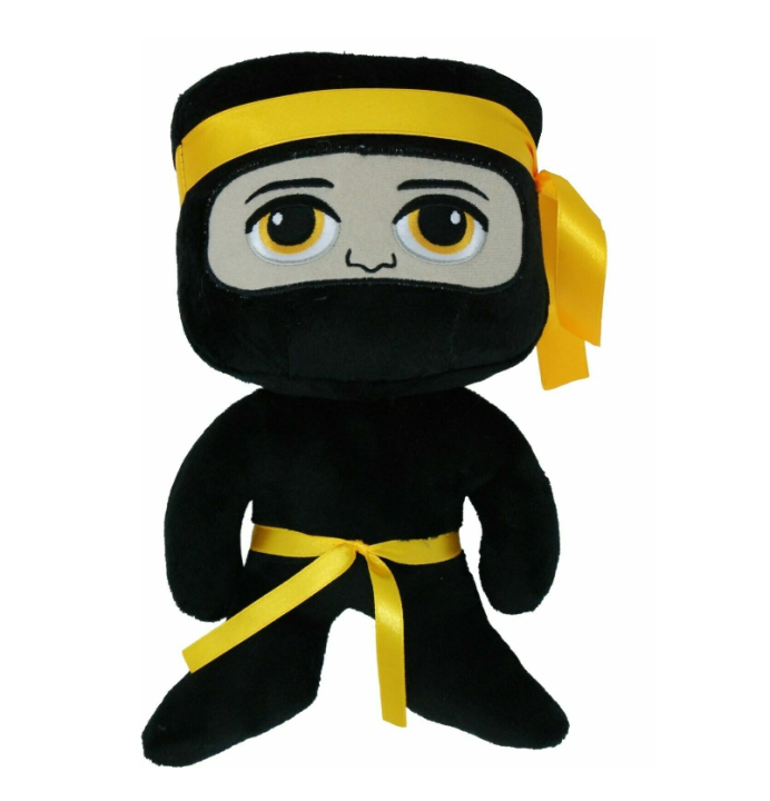 Black Ninja Karate Man 12 Inches Soft Cuddly Plush Toy Premium Quality ...