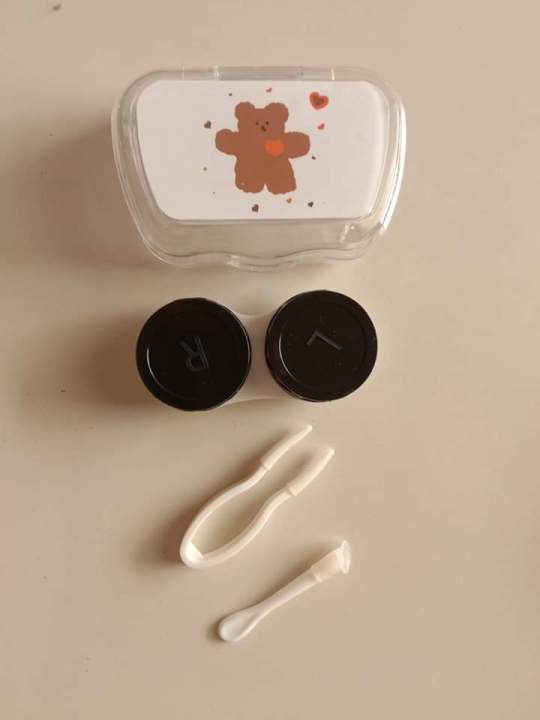 Cute Style Pocket Mini Contact Lens Case Travel Kit With Tweezer ...
