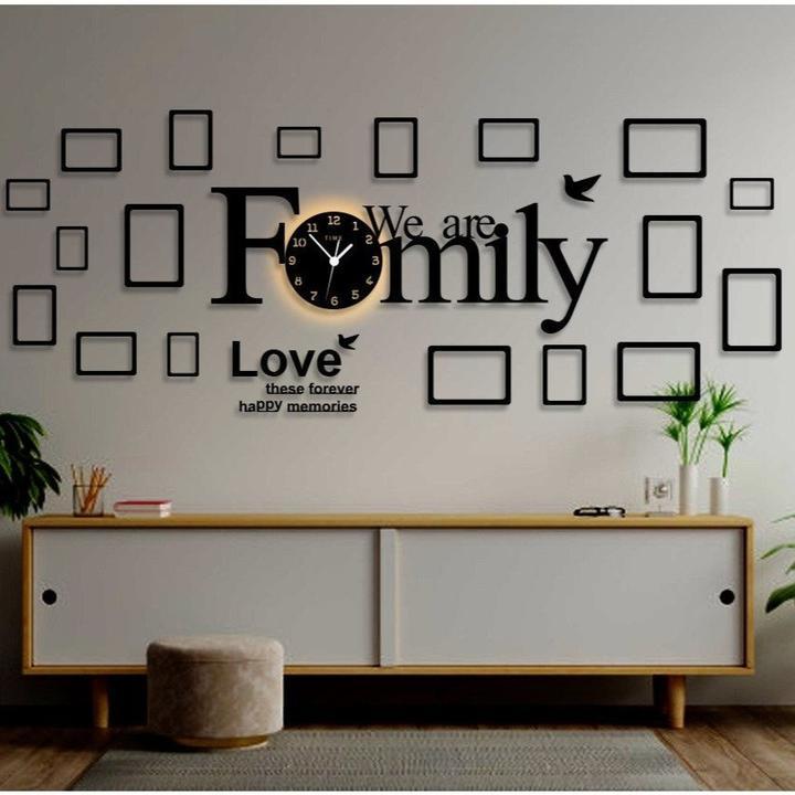 3D FAMILY WALL ClOCK | Daraz.pk