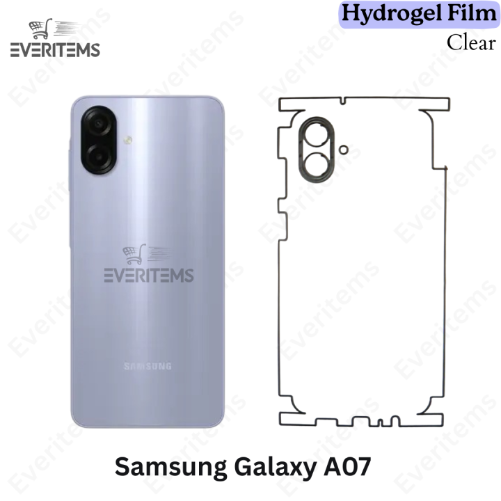 Samsung Galaxy A07 Clear Hydrogel Film (Back Only) | HD Transparent TPU ...