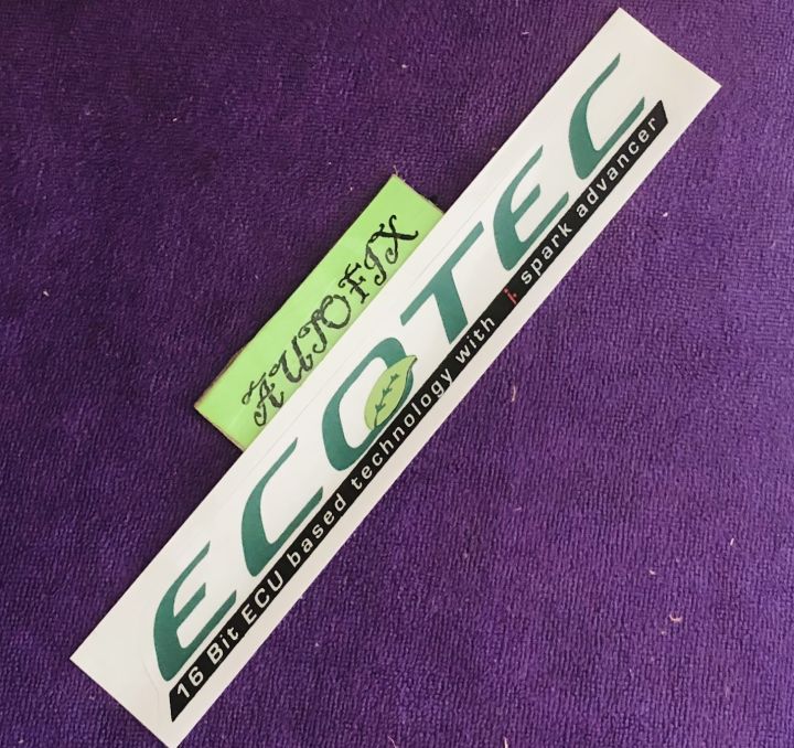 Toyota Corolla Ecotec rear Sticker Green color 01 PC | Daraz.pk