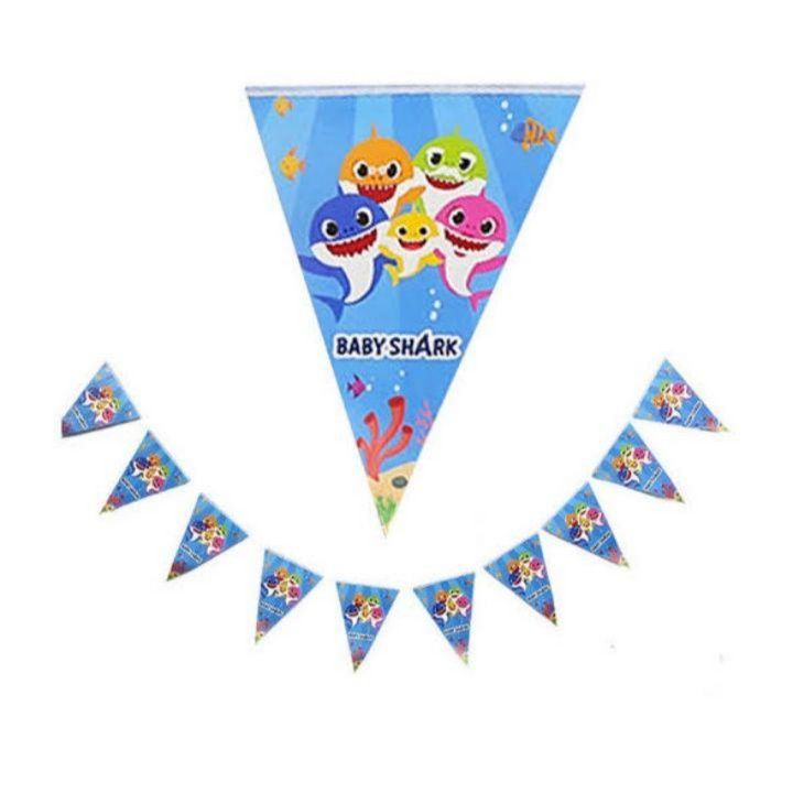 Baby shark Bunting pack of 10 / Baby shark Banner / Baby shark theme ...