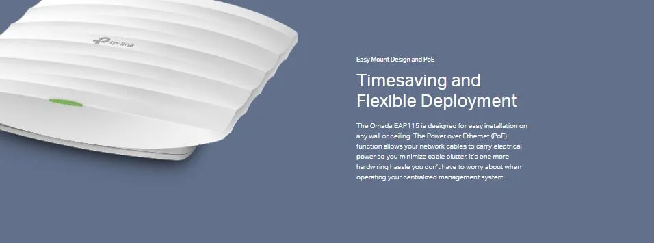 TP-Link Access Point Ceiling Mount EAP115 300Mbps Wireless N Ceiling ...