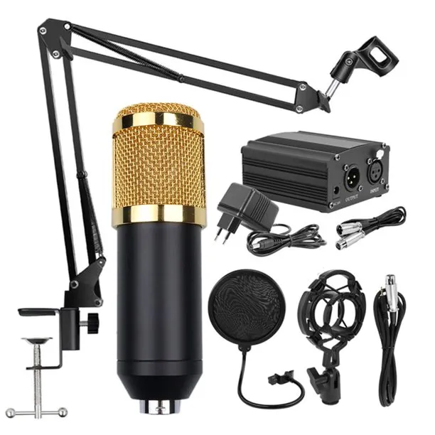 Bm 800 Condensor Microphone Complete Kit - with Pop Filter, Arm Scissor ...