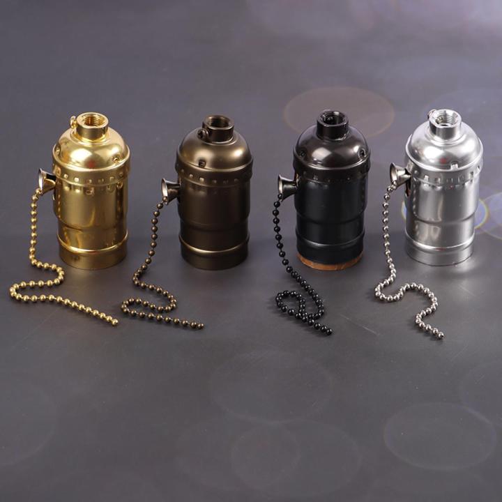 1Pc Vintage E26 E27 Aluminum Retro Antique Lamp Base Holder Screw ...